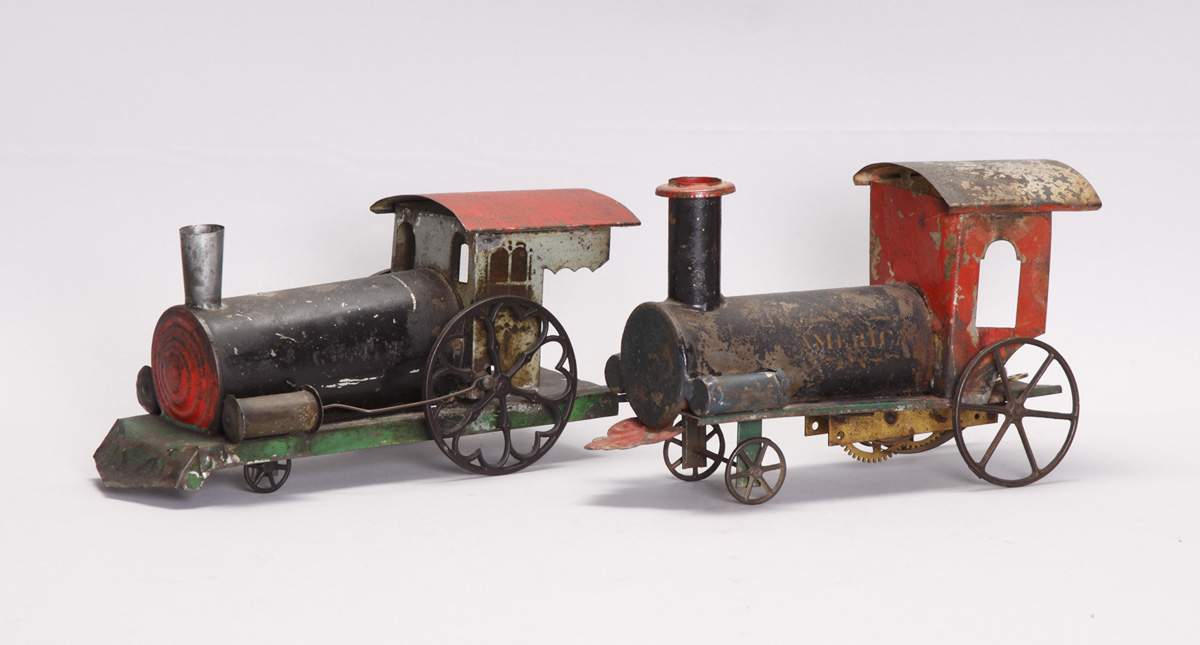 Early Tin Clockwork Locomotives | Cottone Auctions