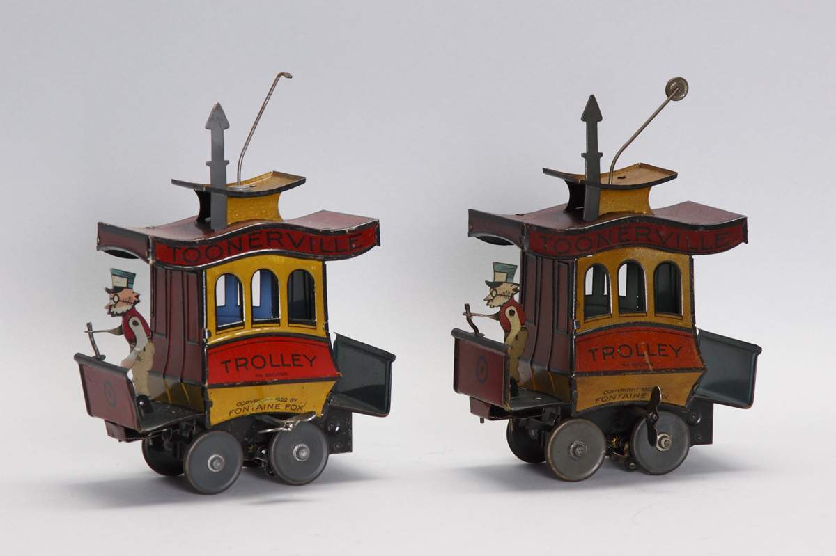 Lithographed Tin Wind-Up Toonerville Trollies | Cottone Auctions