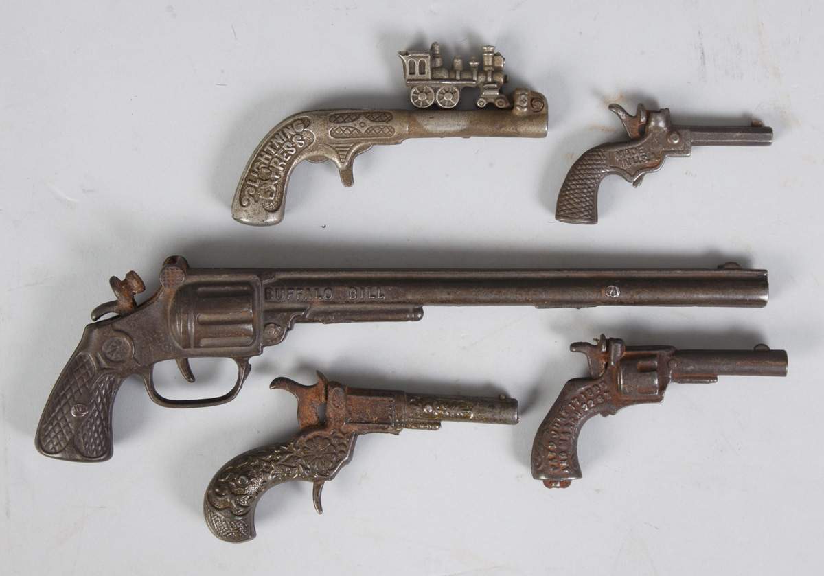 5 Cast Iron Cap Guns | Cottone Auctions