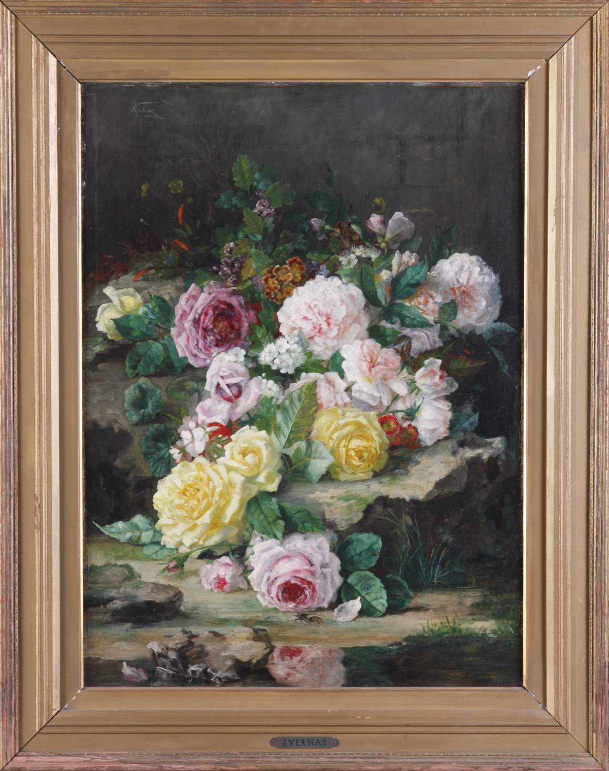 Jan Francois Verhas (Belgian, 1834-1896) Floral still life | Cottone ...