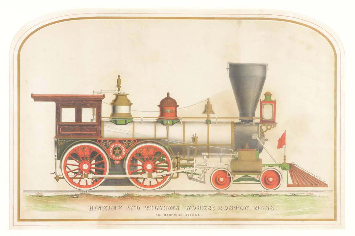 Hinkley & Williams, Boston, MA, Steam Engine Lithograph | Cottone Auctions