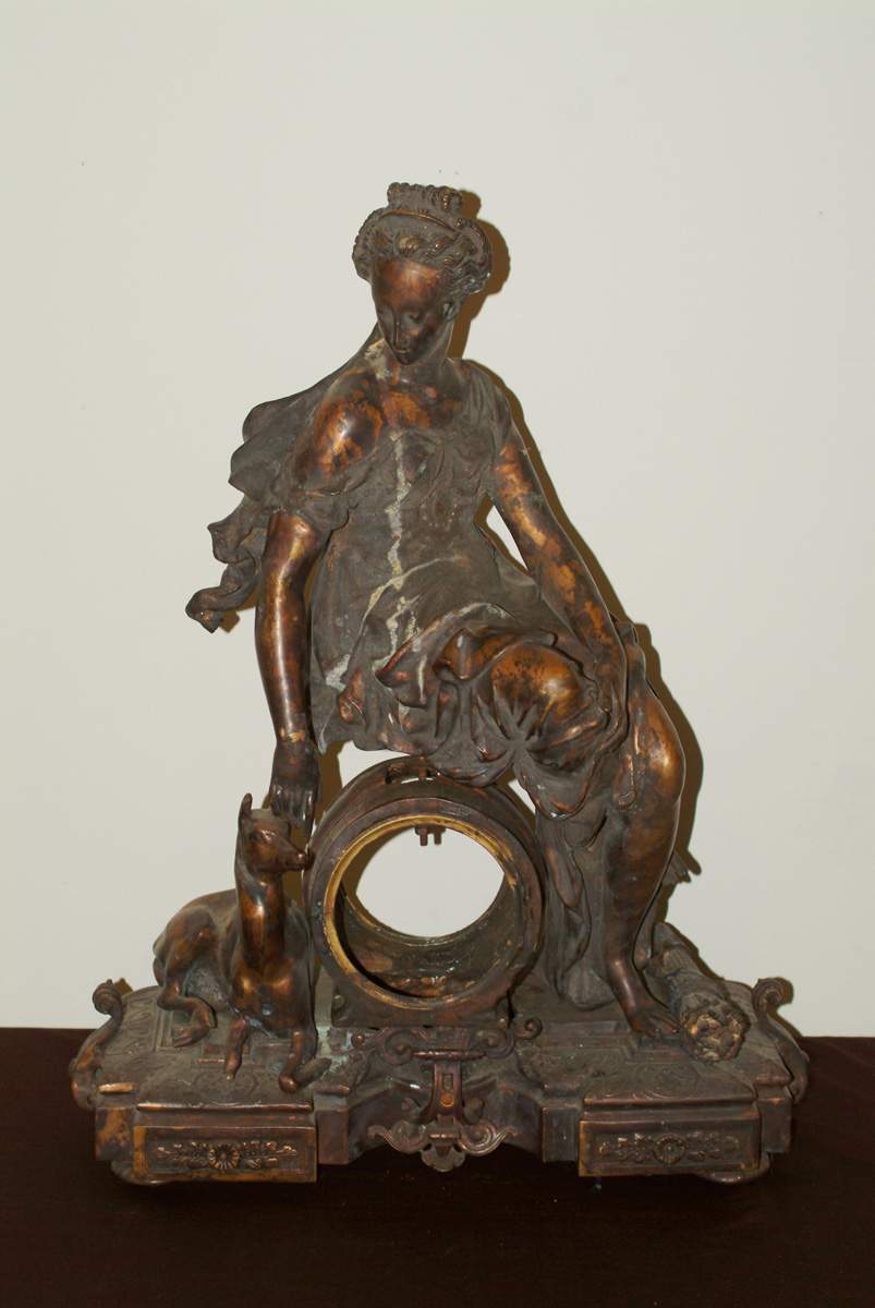 Bronze Figural Clock Case | Cottone Auctions