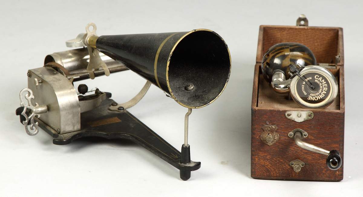 "Camera Phone" Miniature Phonograph | Cottone Auctions