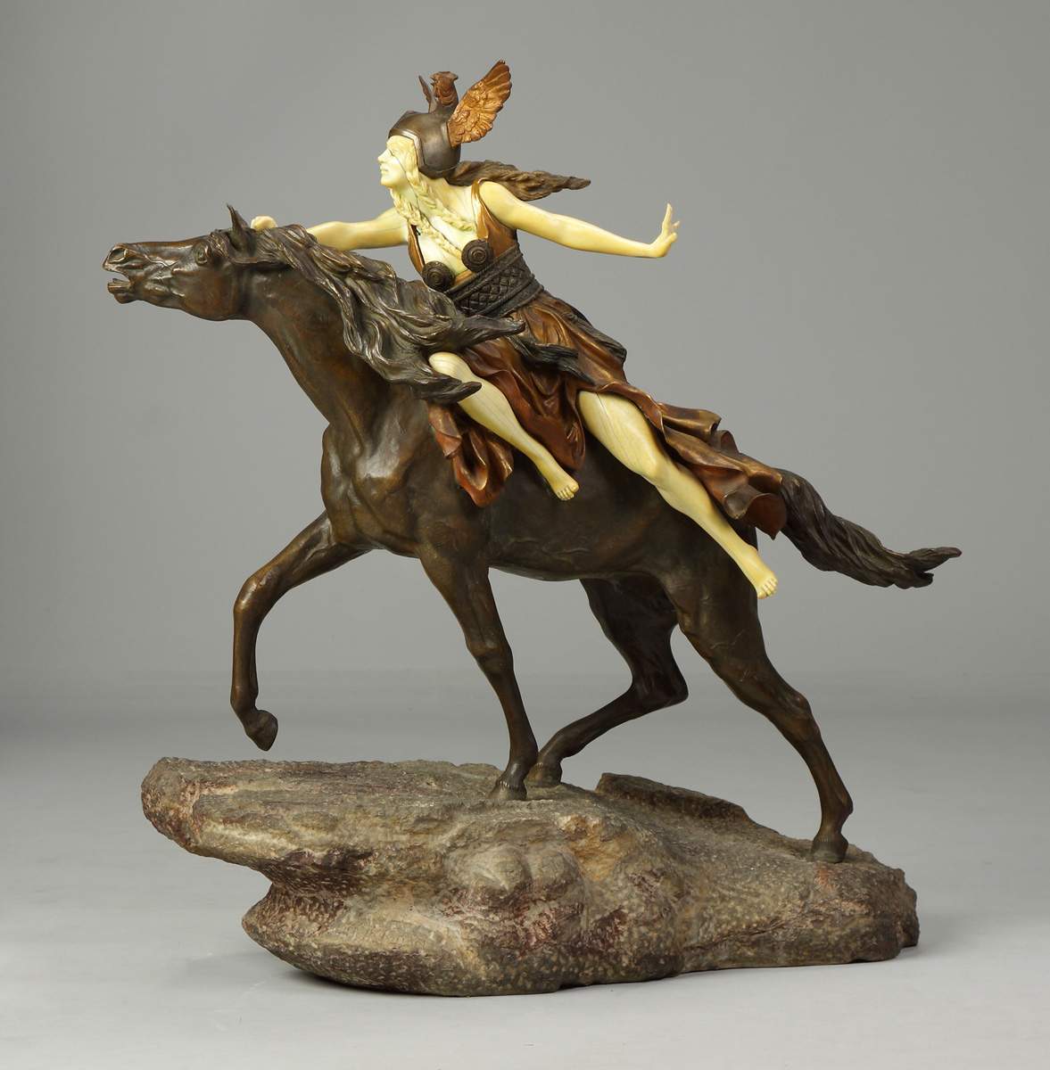 Claire Jeanne Roberte Colinet (French, 1885-1948) "Valkyrie, Into the ...