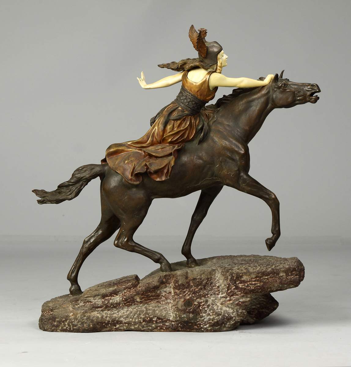 Claire Jeanne Roberte Colinet (French, 1885-1948) "Valkyrie, Into the ...