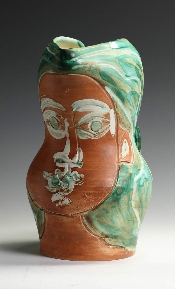 Pablo Picasso "Woman's Face" Ceramic Pitcher by Madoura Pottery ...