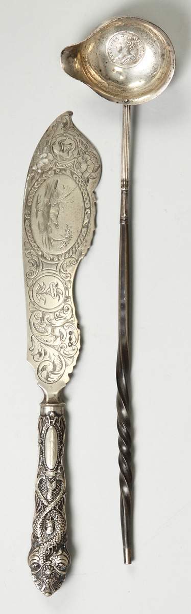 Sterling Silver Fish Slice & Toddy Spoon | Cottone Auctions