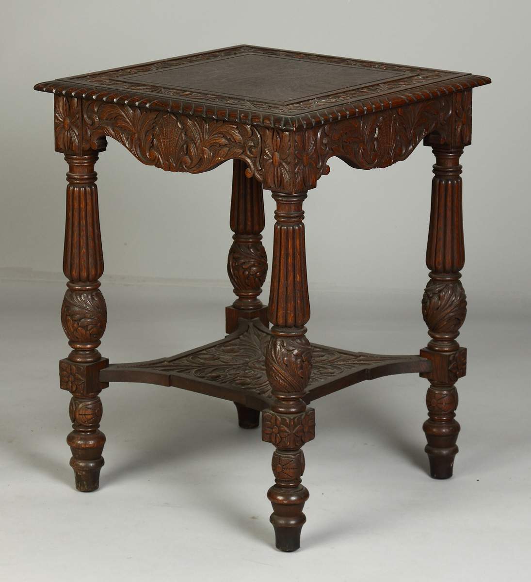 Horner Carved Oak Side Table | Cottone Auctions