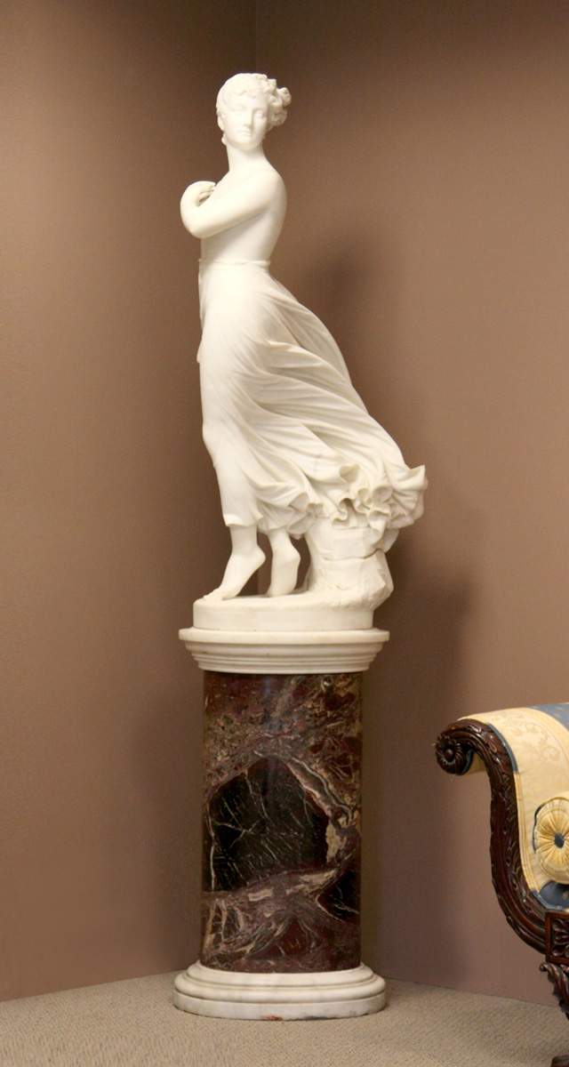 Thomas Ridegeway Gould (American, 1818-1881) "The West Wind" Marble ...