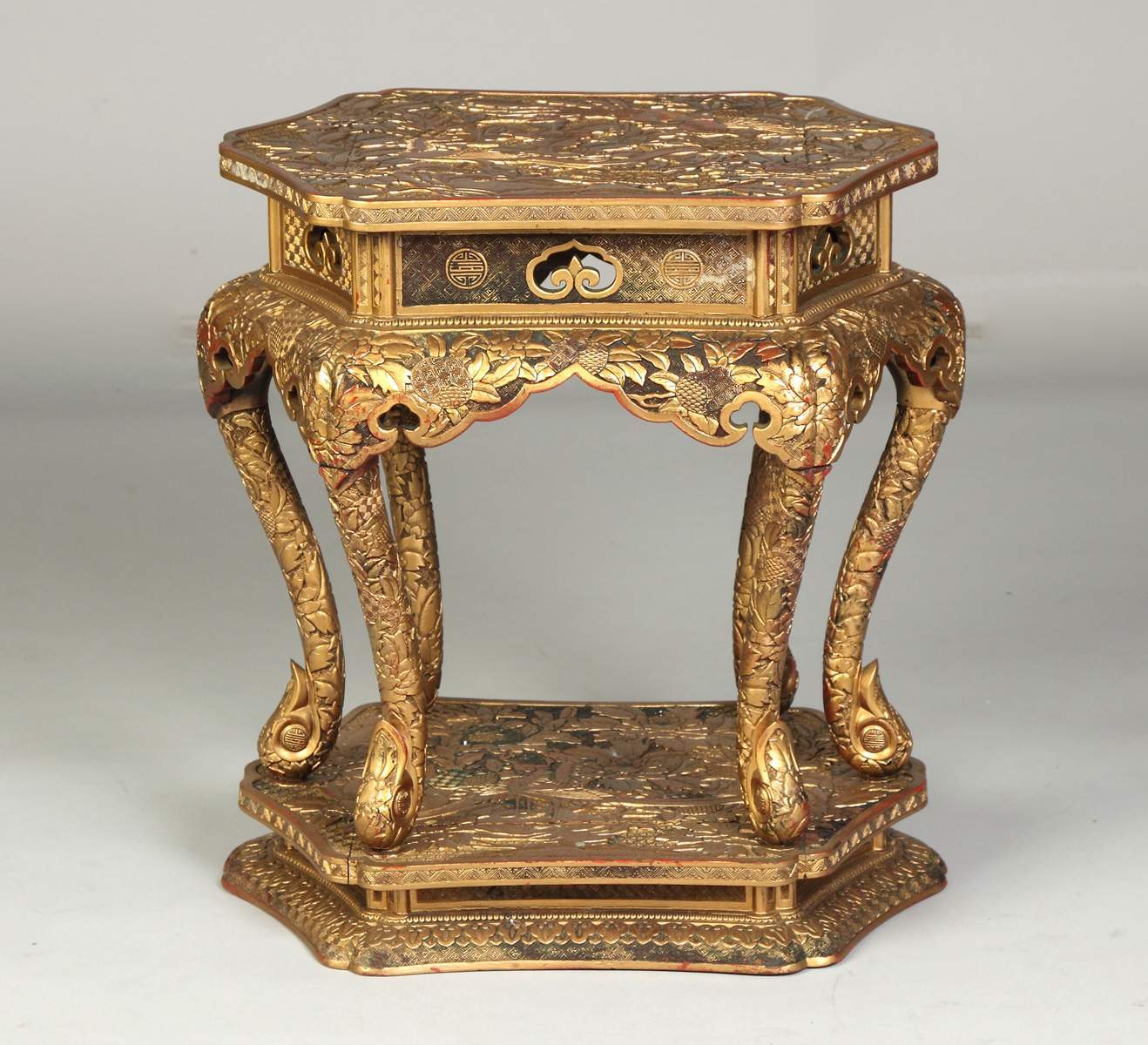 Carved, Lacquered & Gilded Table | Cottone Auctions