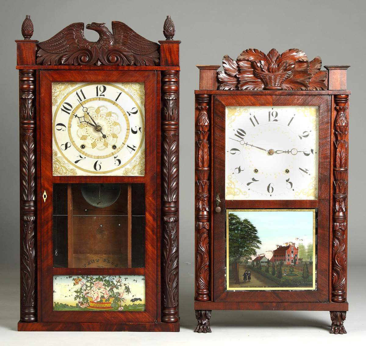Carved Column & Splat Shelf Clocks | Cottone Auctions