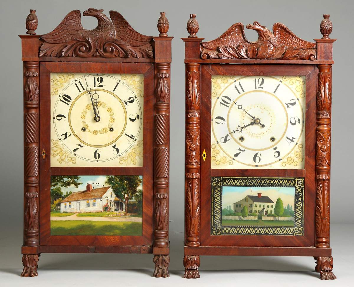 Carved Column & Splat Shelf Clocks | Cottone Auctions
