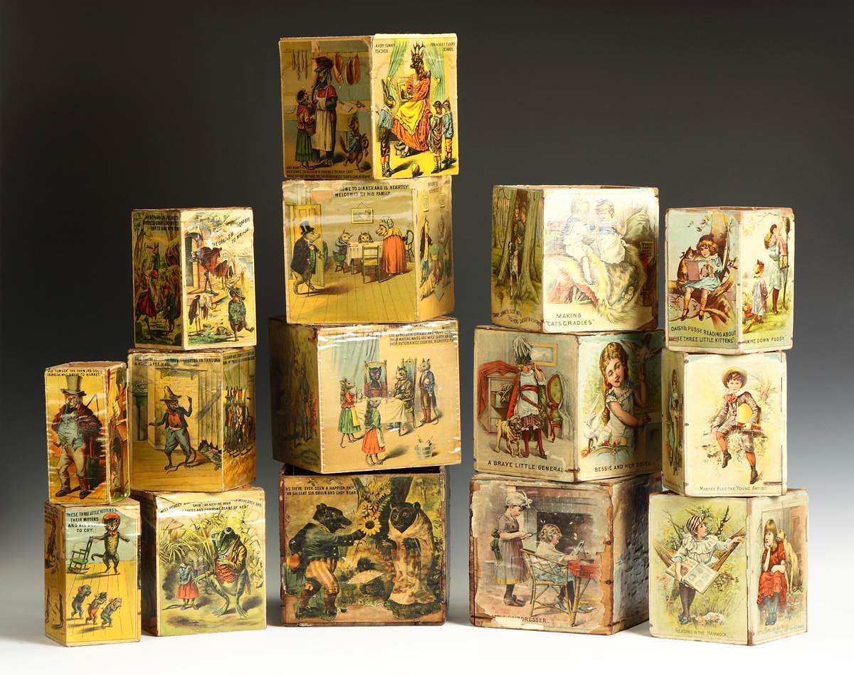 Two Sets Wood & Paper Lithograph Blocks | Cottone Auctions