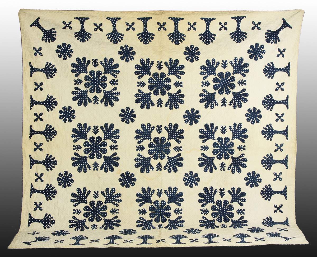 Oak Leaf Pattern Quilt Cottone Auctions 1133