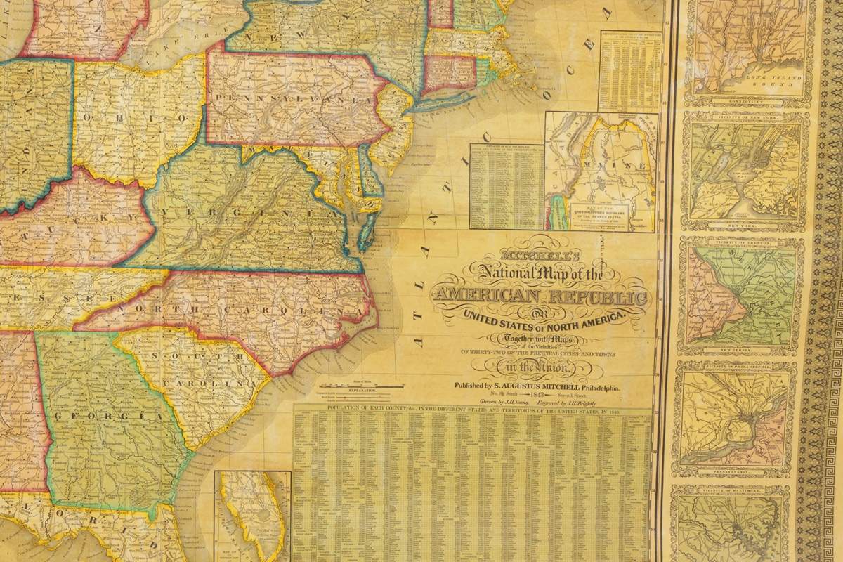 Mitchell's National Map of the American Republic of the United States ...