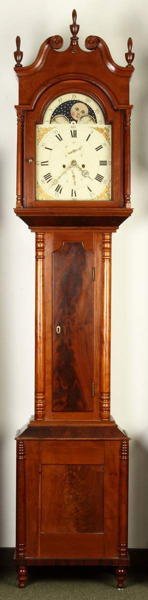 PA Cherry Tall Case Clock | Cottone Auctions