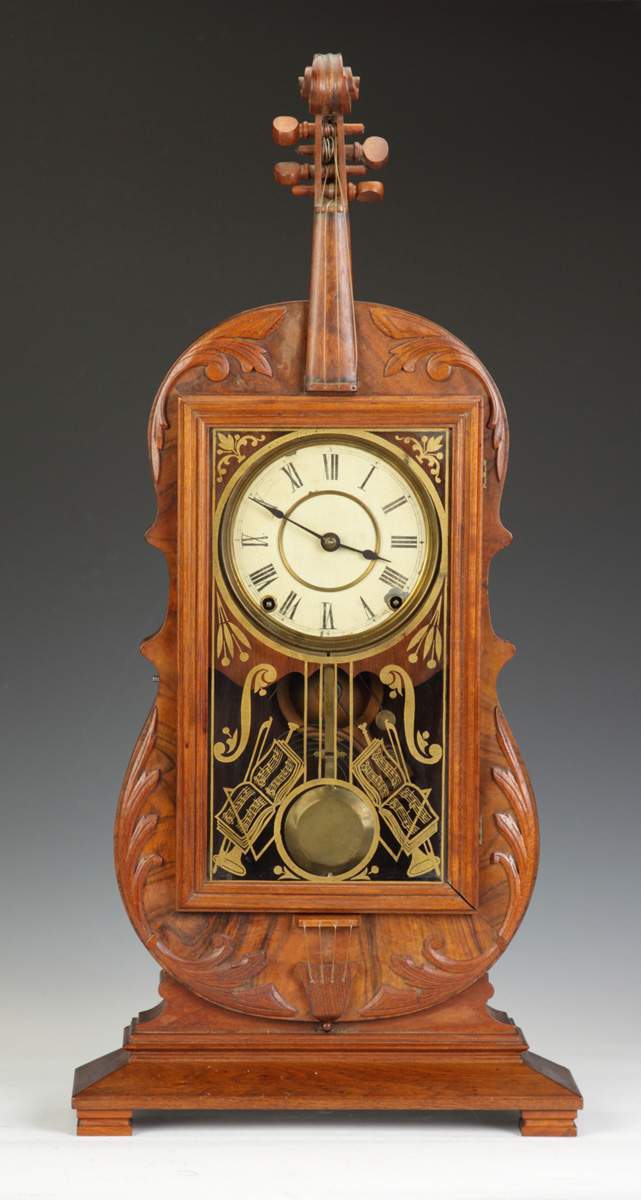Rare Seth Thomas Violin Clock | Cottone Auctions