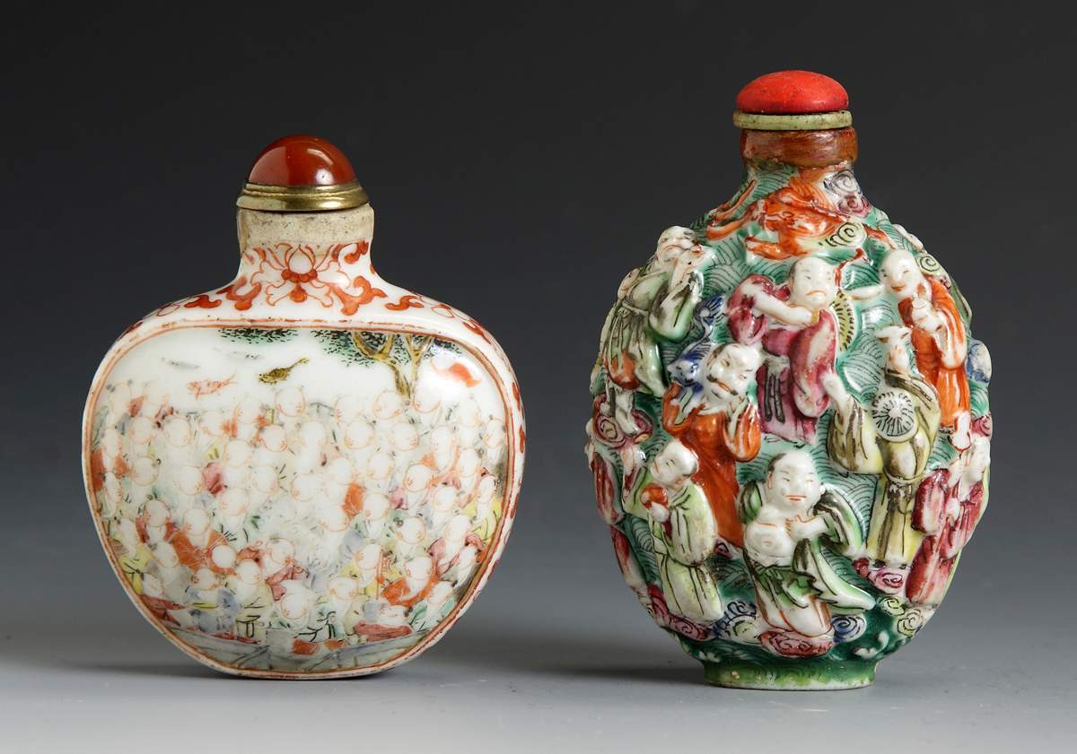 Two Porcelain Snuff Bottles | Cottone Auctions