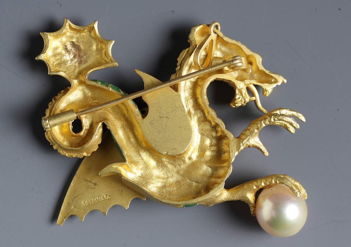 Tiffany & Co. 18K Dragon Brooch | Cottone Auctions