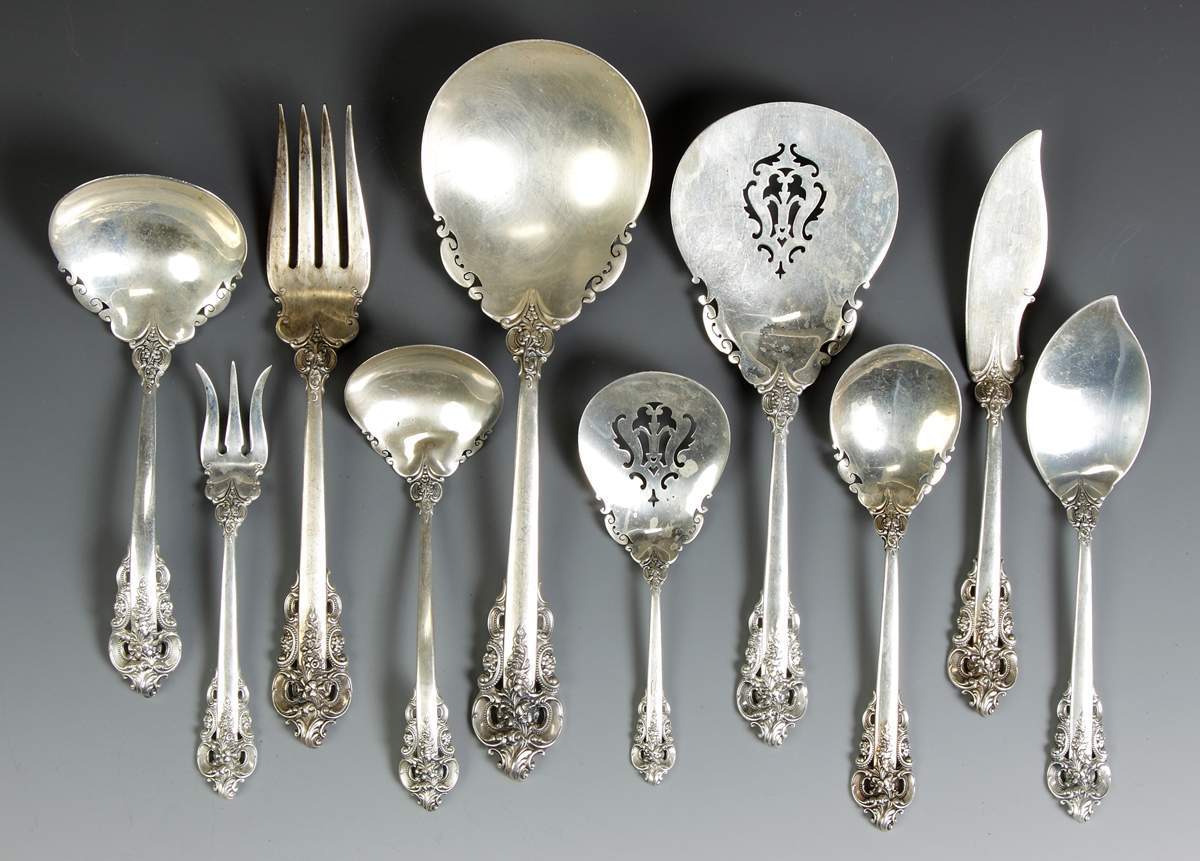 Wallace Sterling Silver Flatware - Grand Baroque Pattern | Cottone Auctions