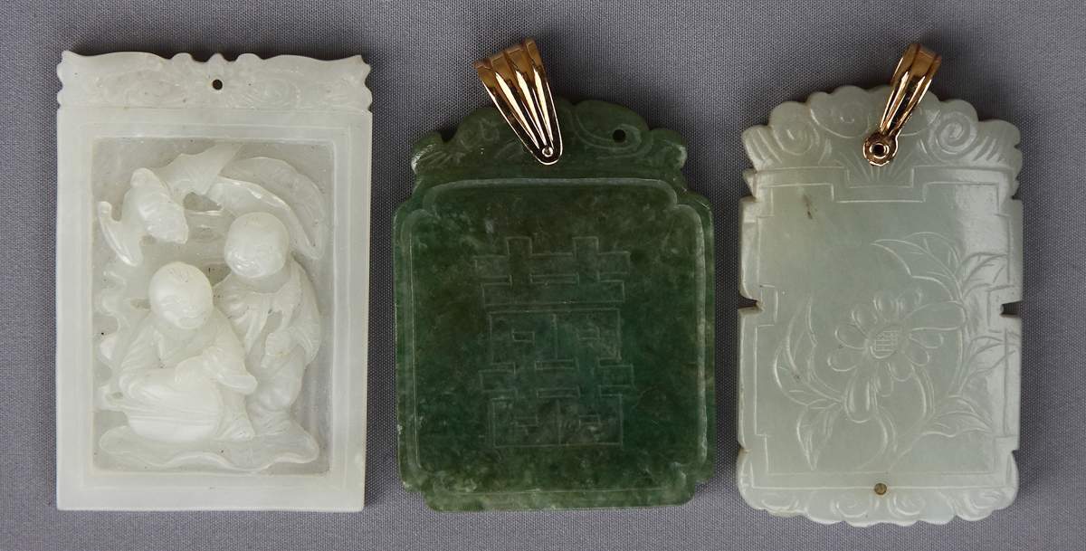 Three Jade Pendants | Cottone Auctions