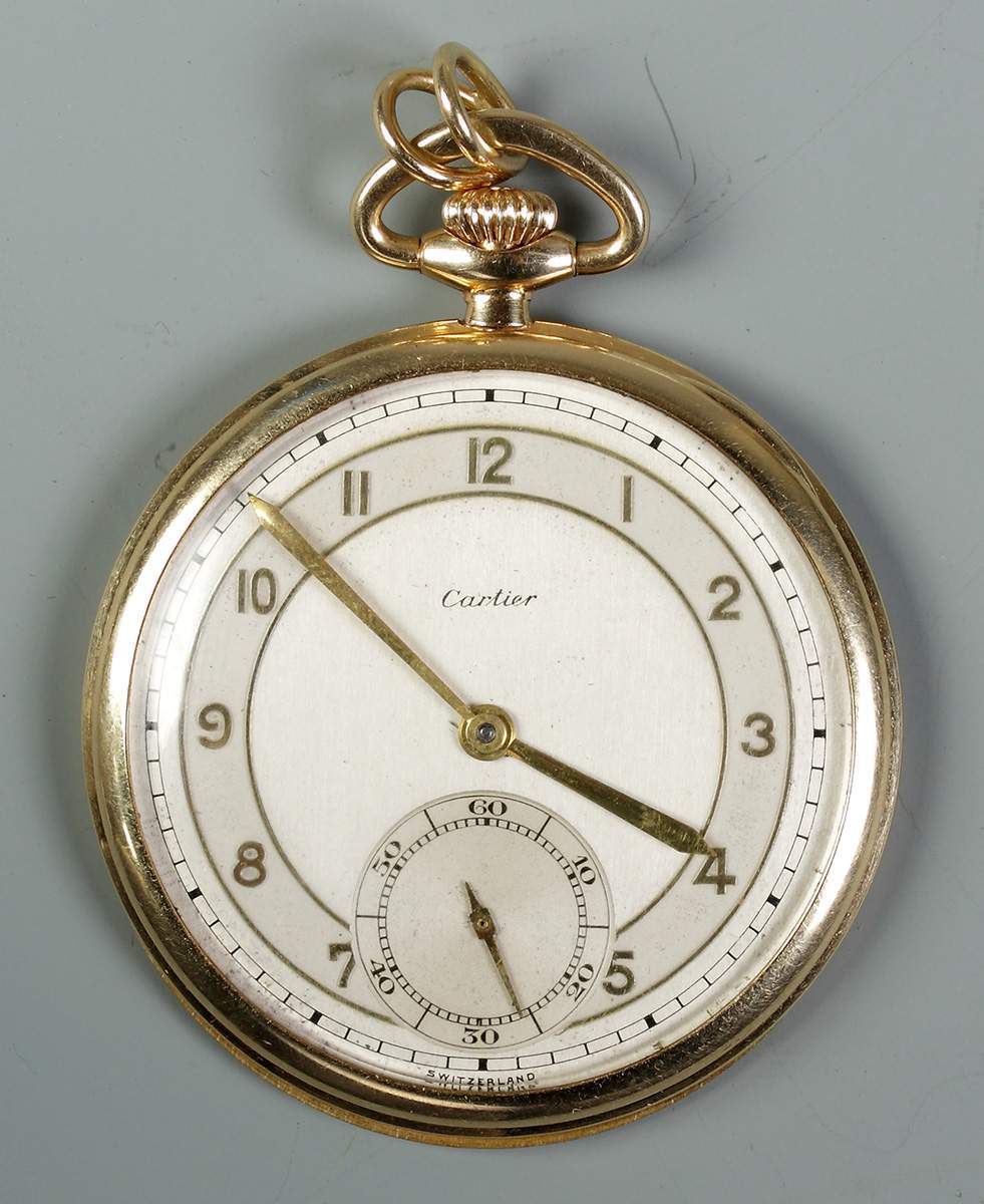 Cartier 14K Gold Pocket Watch | Cottone Auctions