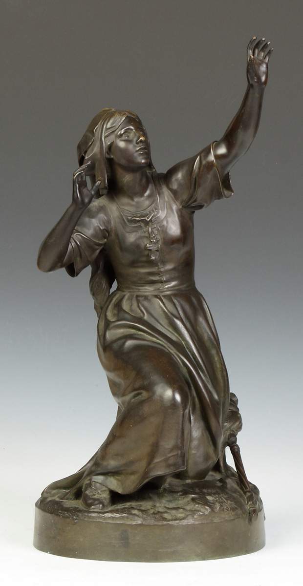 Andre Joseph Allar (French, 1845-1926) Joan of Arc Bronze | Cottone ...