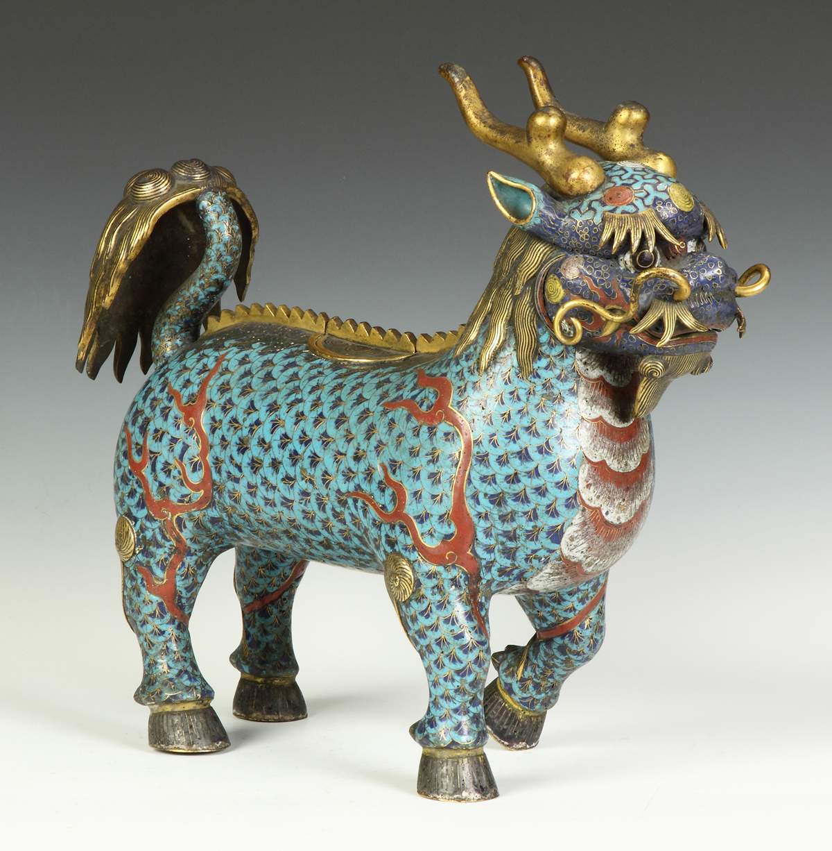 Chinese Standing Temple Kylin Censor | Cottone Auctions