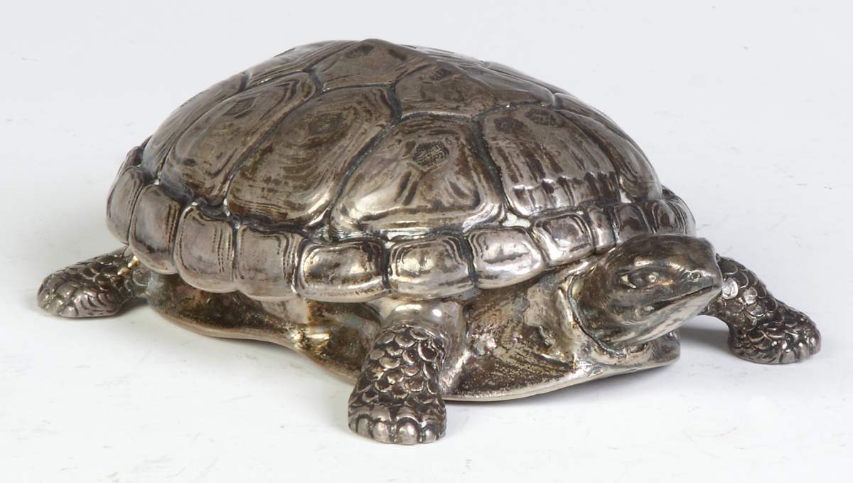 Tiffany & Co., NY & Italy, Sterling Silver Covered Turtle Box | Cottone ...