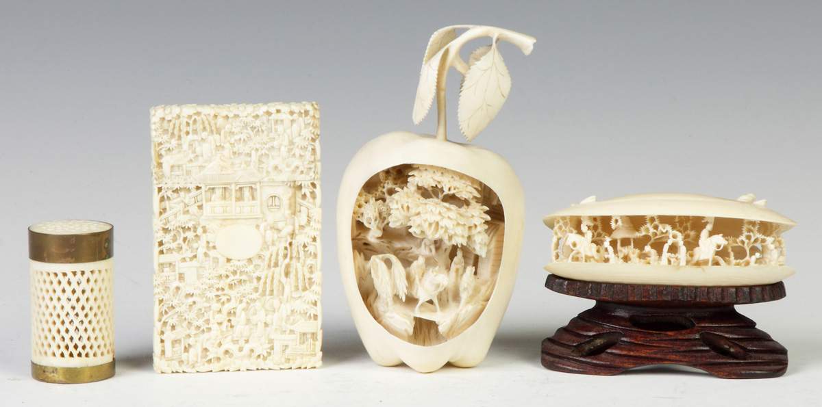 Group of Carved Ivory Asian Objects | Cottone Auctions