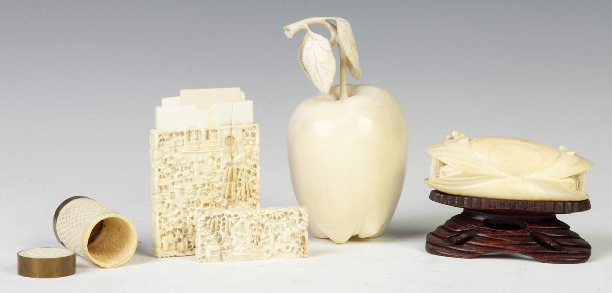 Group of Carved Ivory Asian Objects | Cottone Auctions