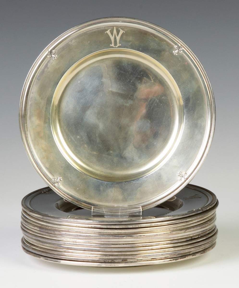14 Gorham Sterling Silver Bread Plates | Cottone Auctions