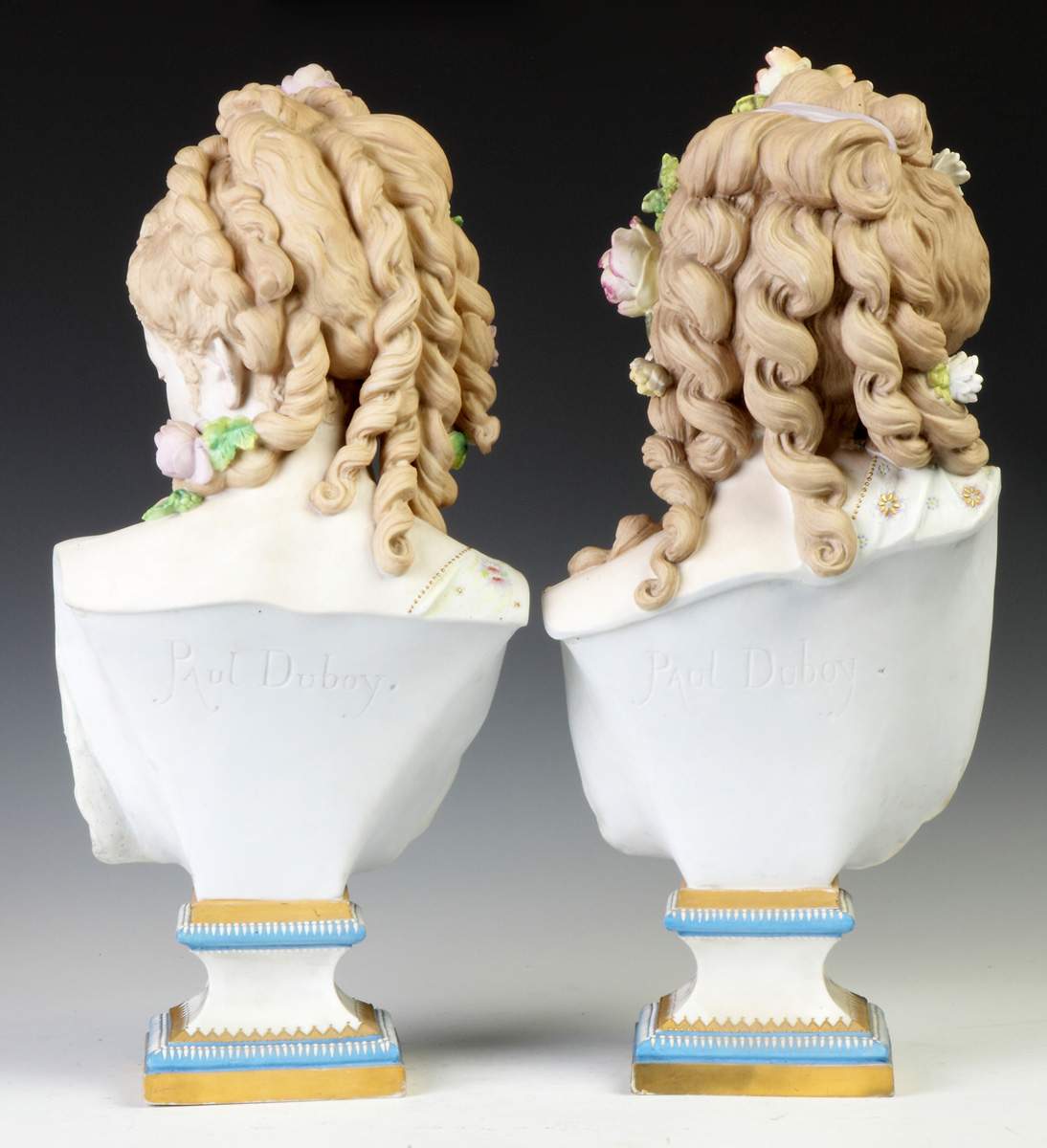 Paul Duboy French Hand Painted Porcelain Busts | Cottone Auctions