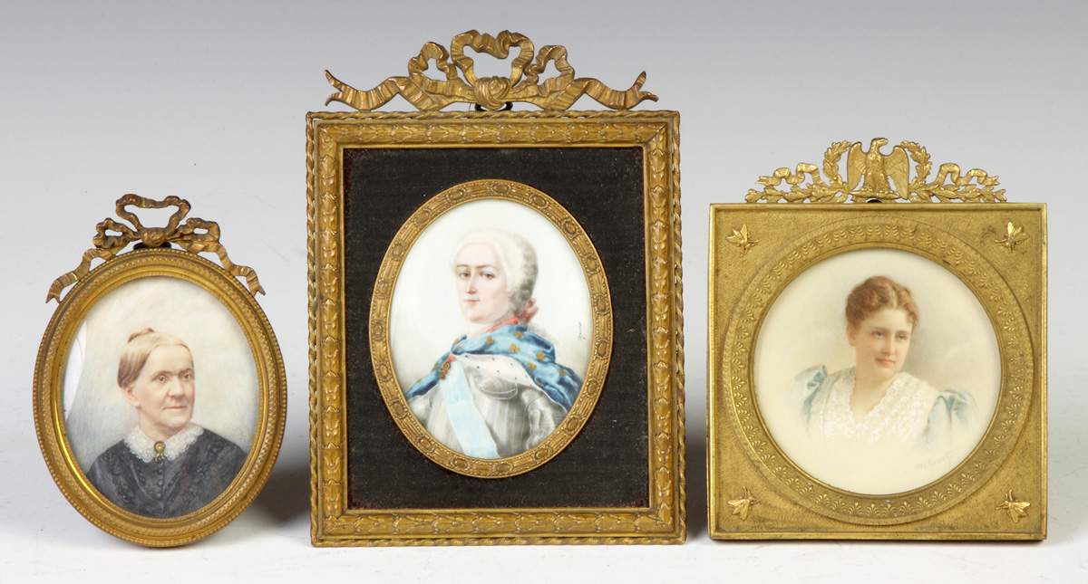 Three Miniatures on Ivory | Cottone Auctions