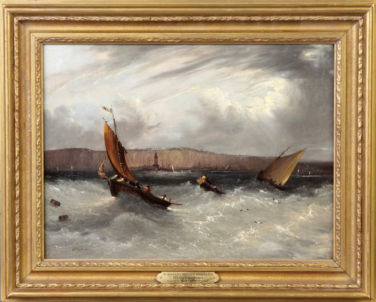 Frederick Calvert (English, 1785-1845) "A Breezy Day off Ramsgate ...