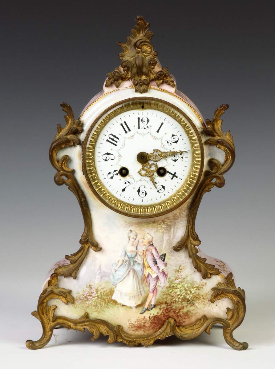French Porcelain Clock | Cottone Auctions
