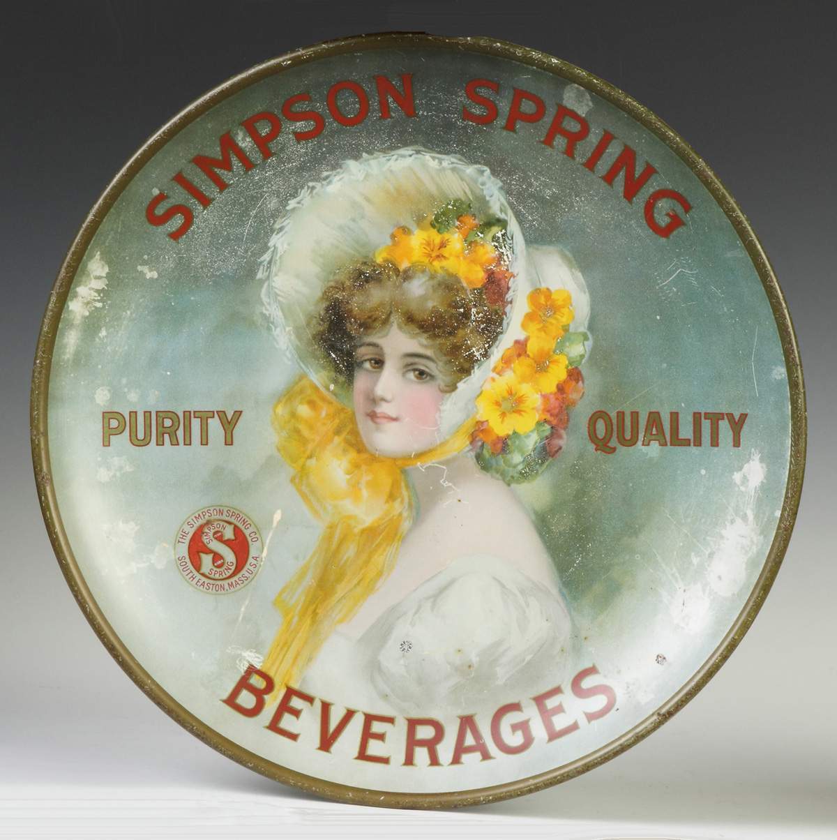 Simpson Spring Beverages, South Easton, MA, Tin Lithograph | Cottone ...