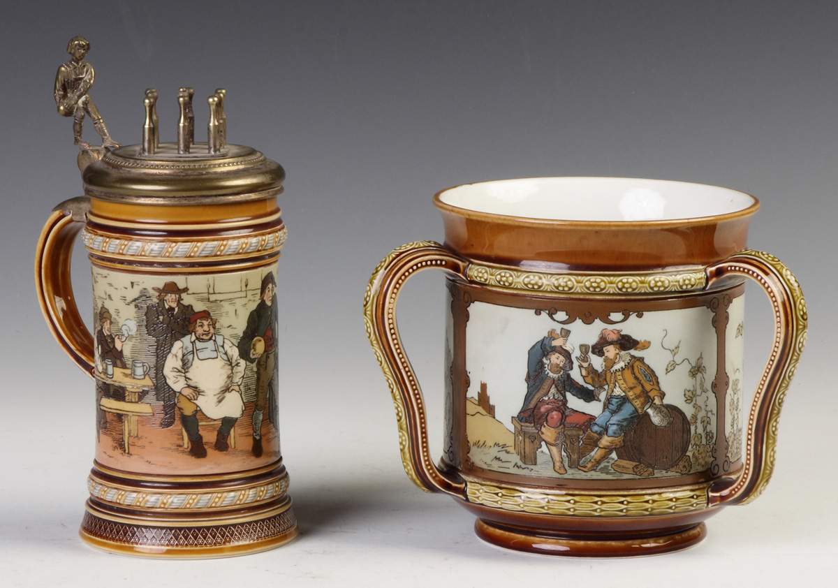 Mettlach Stein & Cup | Cottone Auctions