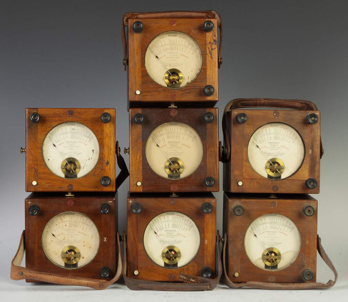 Group of Seven Chauvin & Arnoux Ohms Meters | Cottone Auctions