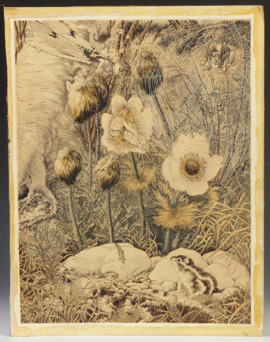 William Elliott Dold (American 1889-1957) Pen & Ink Fairy Tale Drawing ...