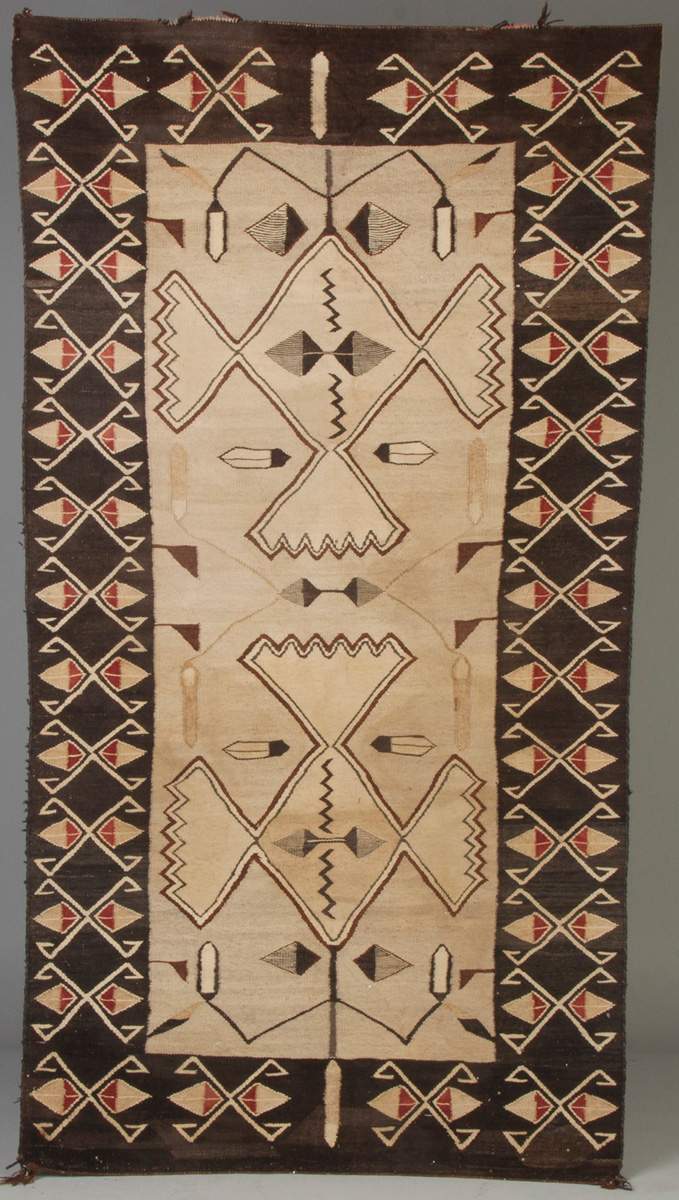 Navajo Weaving - Arrowhead & Feather Design | Cottone Auctions