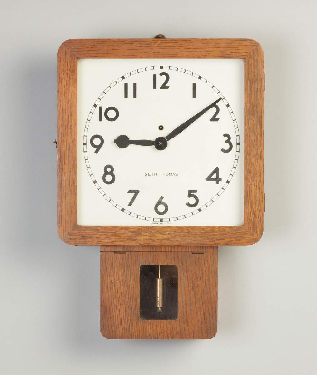 Seth Thomas Art Deco School House Clock | Cottone Auctions
