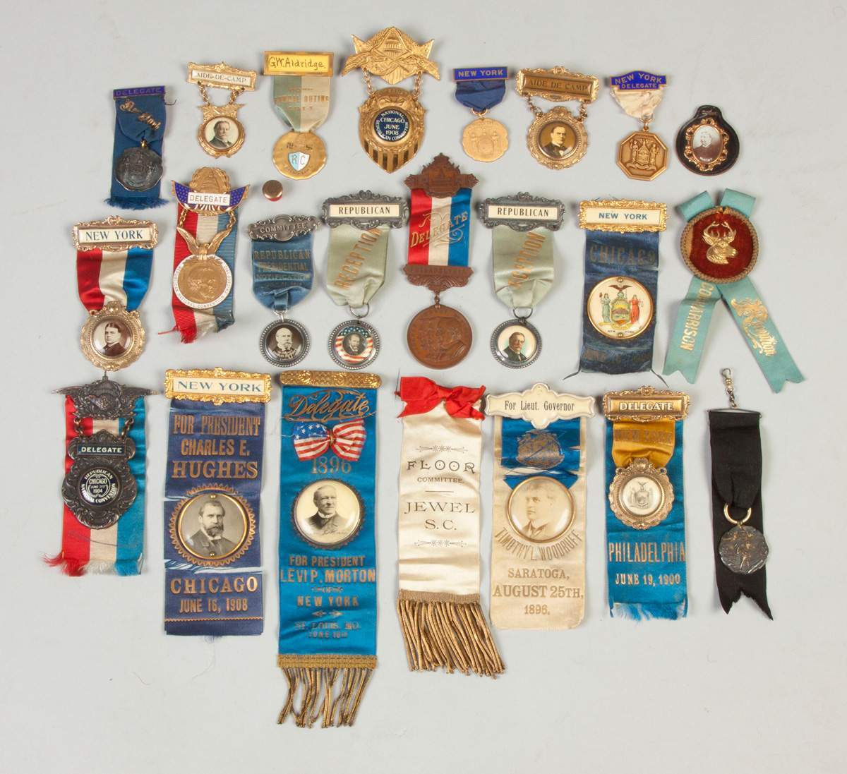 Group of Vintage Campaign Ribbons | Cottone Auctions