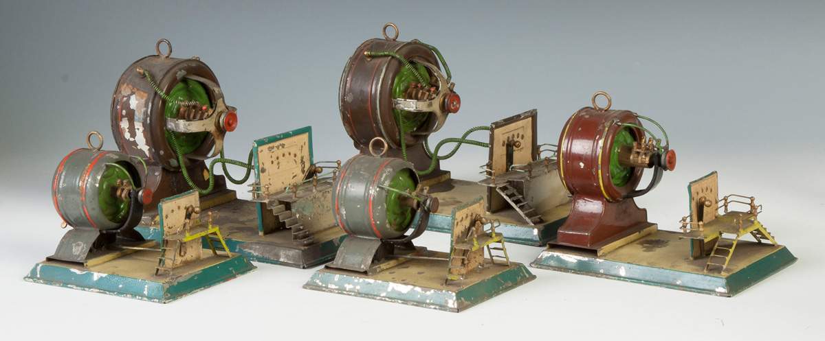Hand Painted Tin Clockwork Engines | Cottone Auctions