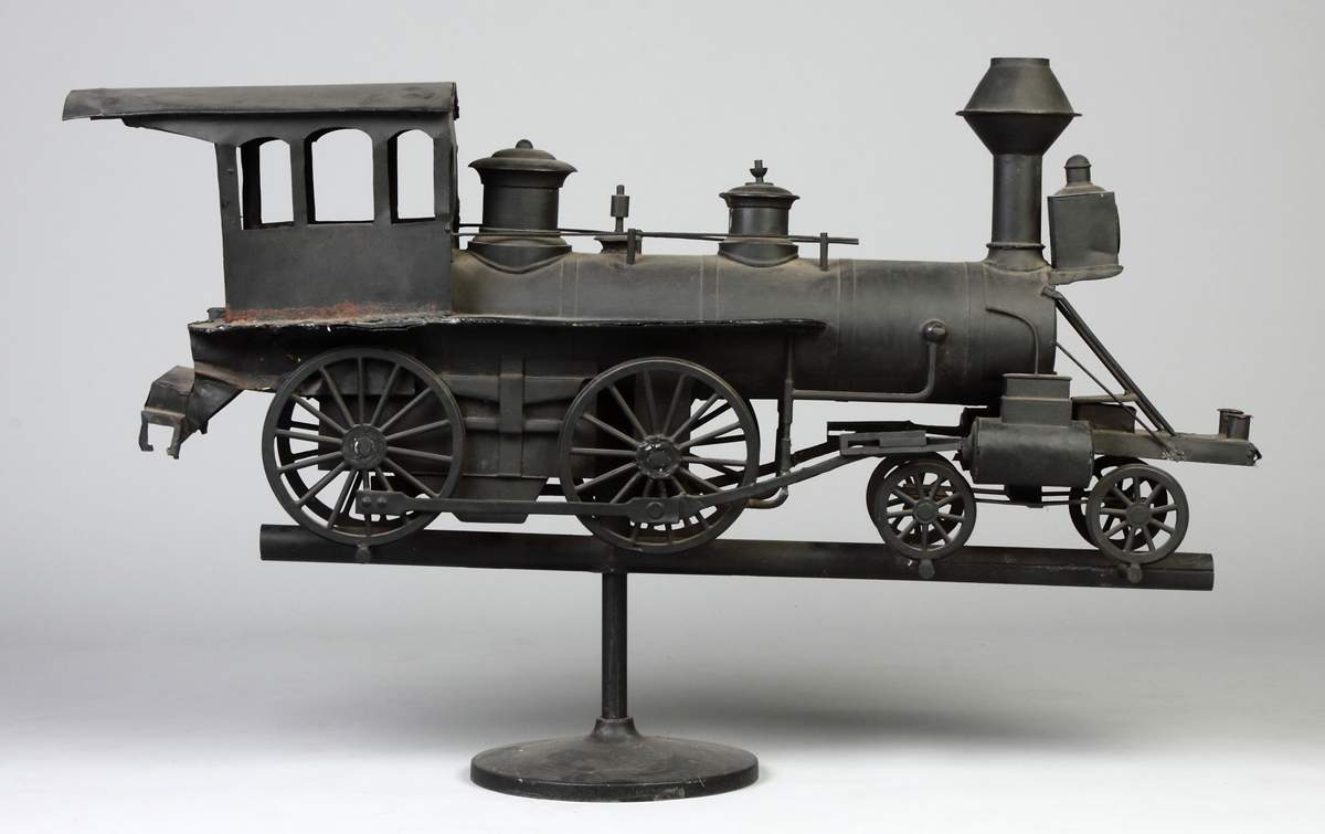 Painted Sheet Metal Locomotive Weathervane | Cottone Auctions