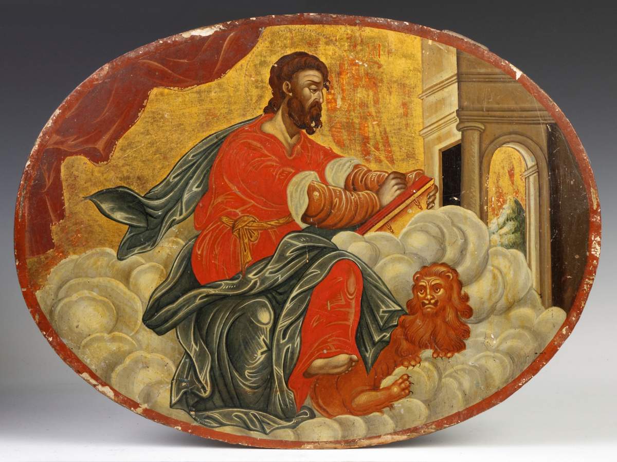 Greek Icon of St. Mark | Cottone Auctions