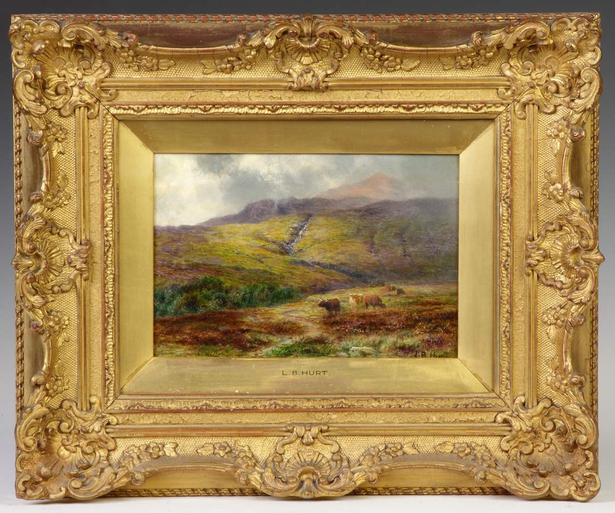 Louis Bosworth Hurt (UK, 1856-1929) Cows in landscape | Cottone Auctions