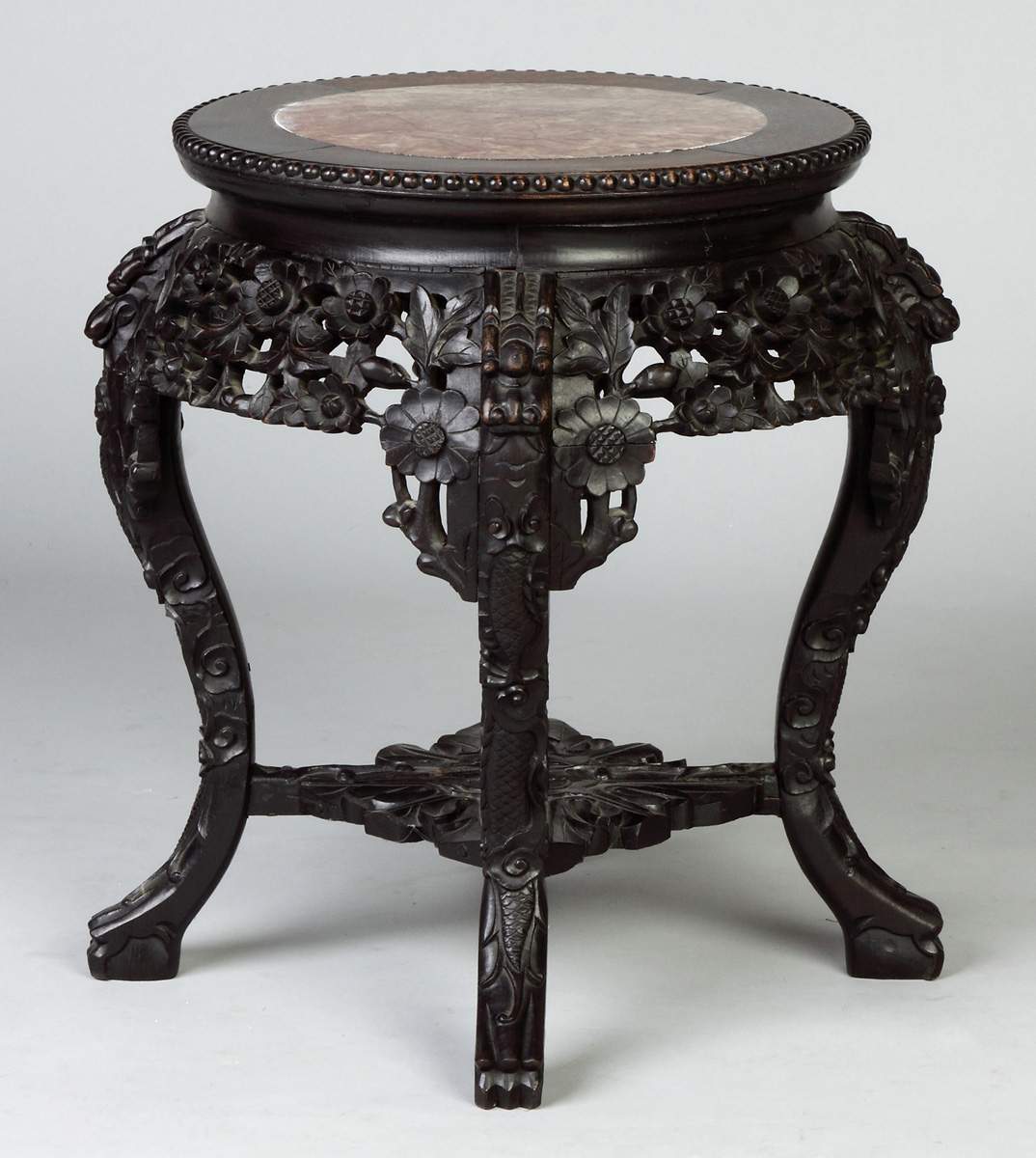 Chinese Carved Hardwood Stand | Cottone Auctions