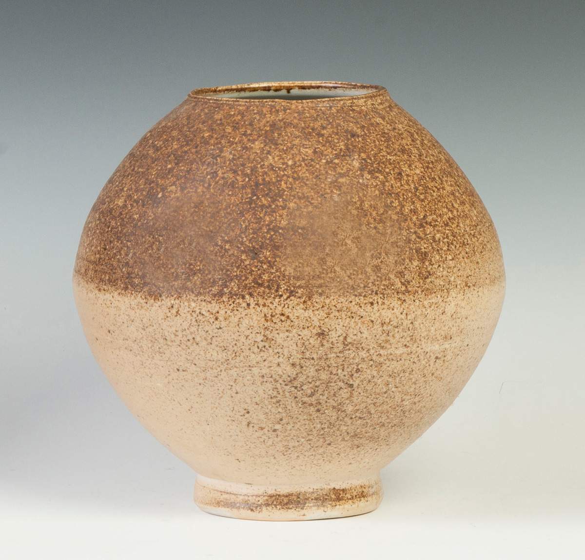 Alfred University Pottery Sphere Shaped Vessel with Tan Glaze | Cottone ...