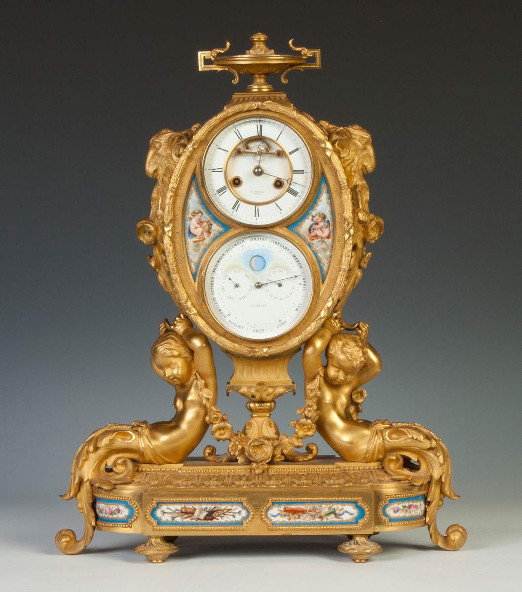 Fine Archile Brocot, Rue D'Orleans, Paris, Shelf Clock | Cottone Auctions